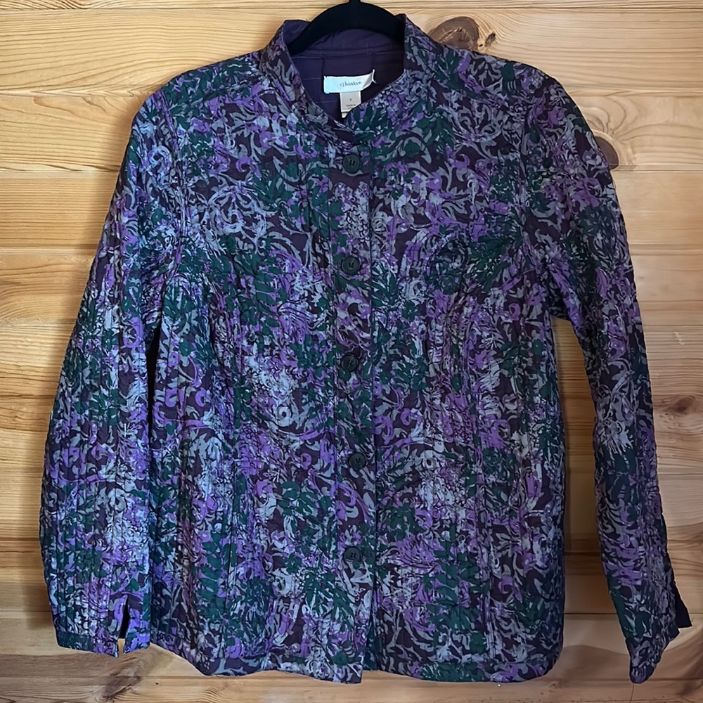 Cj Banks Light Quilted Jacket - Gem